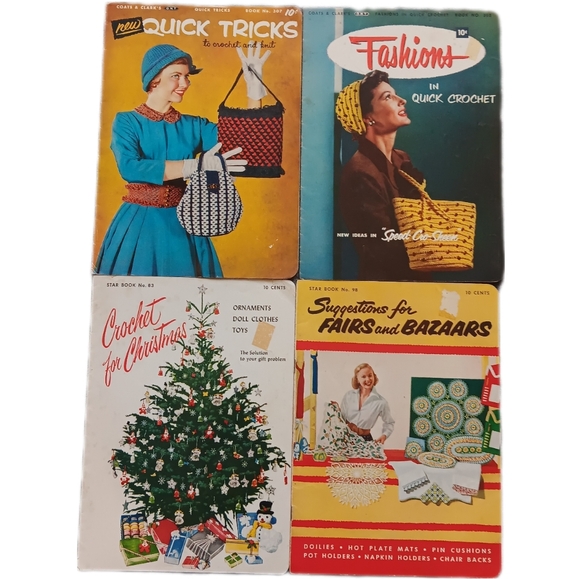 Vintage | Office | 95s Crochet Craft Magazines Vintage 50s Rockabilly ...